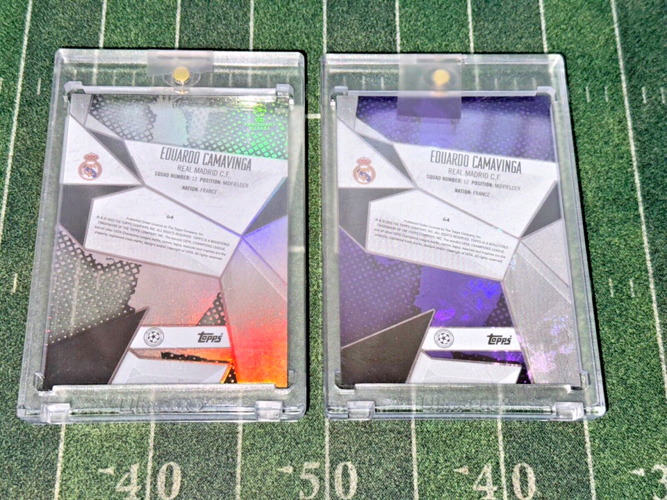 2022-23 Topps Crystal Premium 2x LOT Eduardo Camavinga /99 Purple SP ...