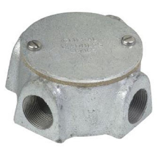 Clipsal ROUND CONDUIT JUNCTION BOX 25mm Heavy Duty, Galvanised - 3-Way ...