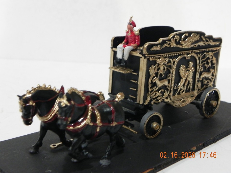 Hand Painted O Scale/Gauge Circus Wagon w/ Driver & 2 Painted Horses | eBay