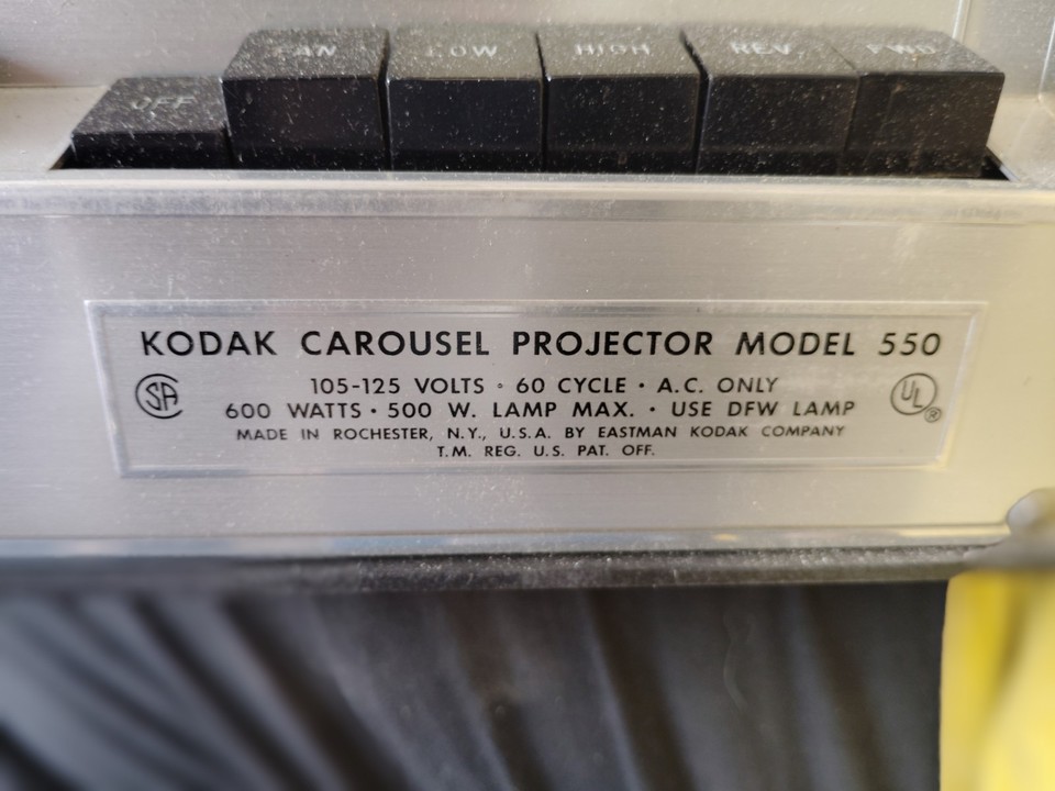 Vintage Kodak 550 Carousel Slide Projector, Box, Remote Control and ...
