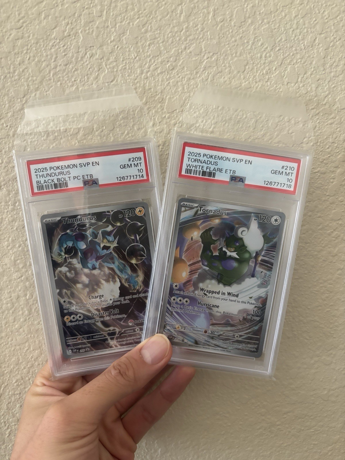 Thundurus And Tornadus PSA 10 Black Star Promo Black Bolt White Flare ...
