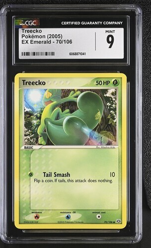 POKEMON CGC MINT TREECKO DELTA SPECIES 68/100 EX CRYSTAL GUARDIANS 2006 ...