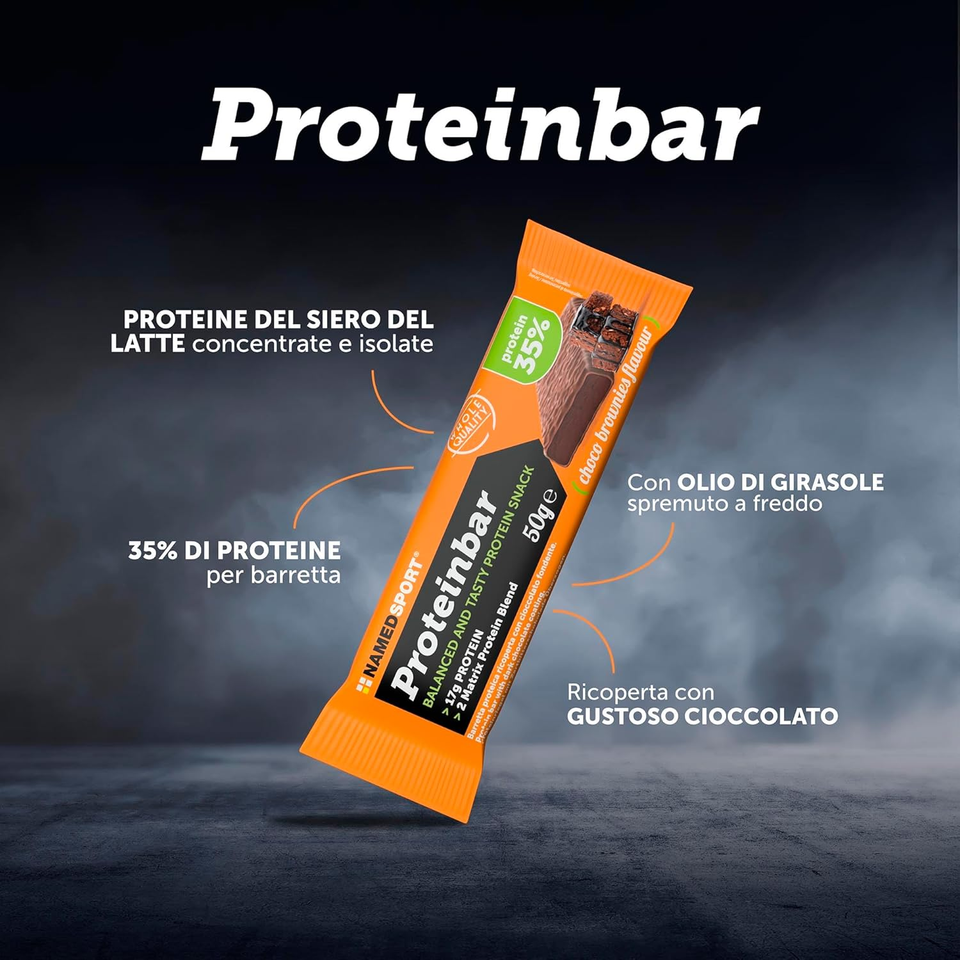 NAMEDSPORT Proteinbar, Barretta Energetica Gusto Choco Brownie Con 35% ...