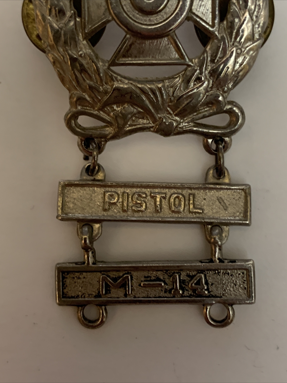 VINTAGE US ARMY EXPERT MARKSMANSHIP BADGE WITH 2 QUALIFICATION CLASPS ...