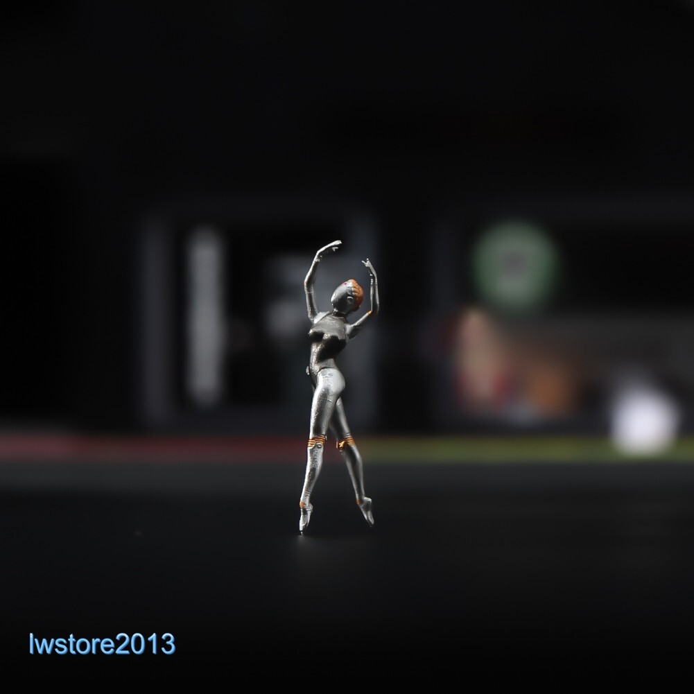 1/87 Robot Dance Girl Miniatures Scene Props Figures Model For Cars ...
