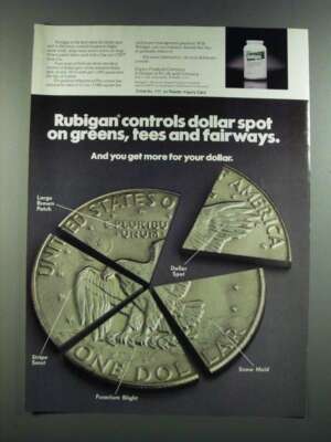 1986 Elanco Rubigan Ad - Controls Dollar Spot on Greens, Tees and ...