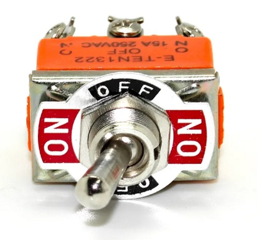 12mm Bore 3 Way Maintained Toggle Switch Locking 3 Way 220V 15A ON-OFF ...