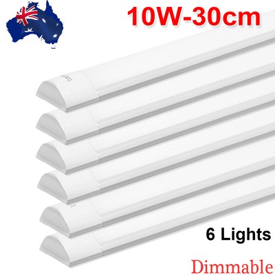 6x 1FT LED Slim Ceiling Batten Tube Light 30CM Linear Fluro Fluorescent ...