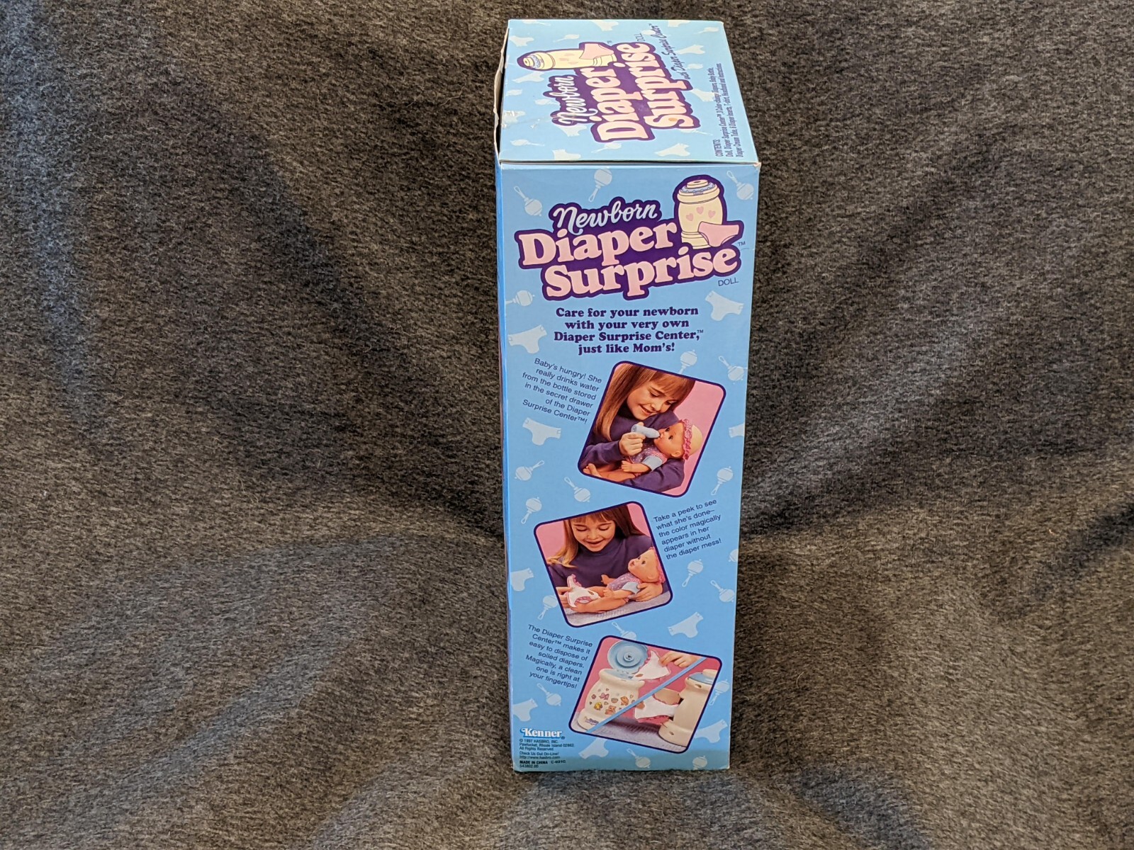 New Open Box Vintage 1997 Newborn Diaper Surprise Center Baby Doll Toy ...