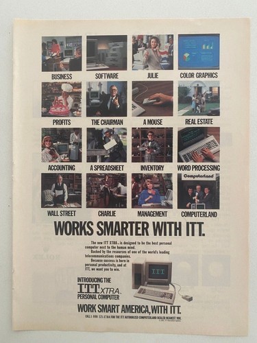 ITT Xtra Personal Computer Vintage 1984 Print Ad | eBay