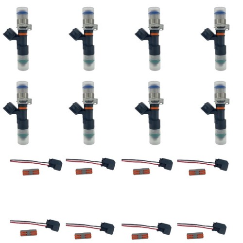 8x 650cc fuel injector Bosch EV14 for Pontiac Chevy Ford Mustang LX SVT ...