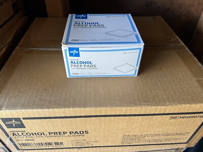 NEW Medline Sterile 70% ISOPROPYL Alcohol Prep Pads Medium 3000 EA Box ...
