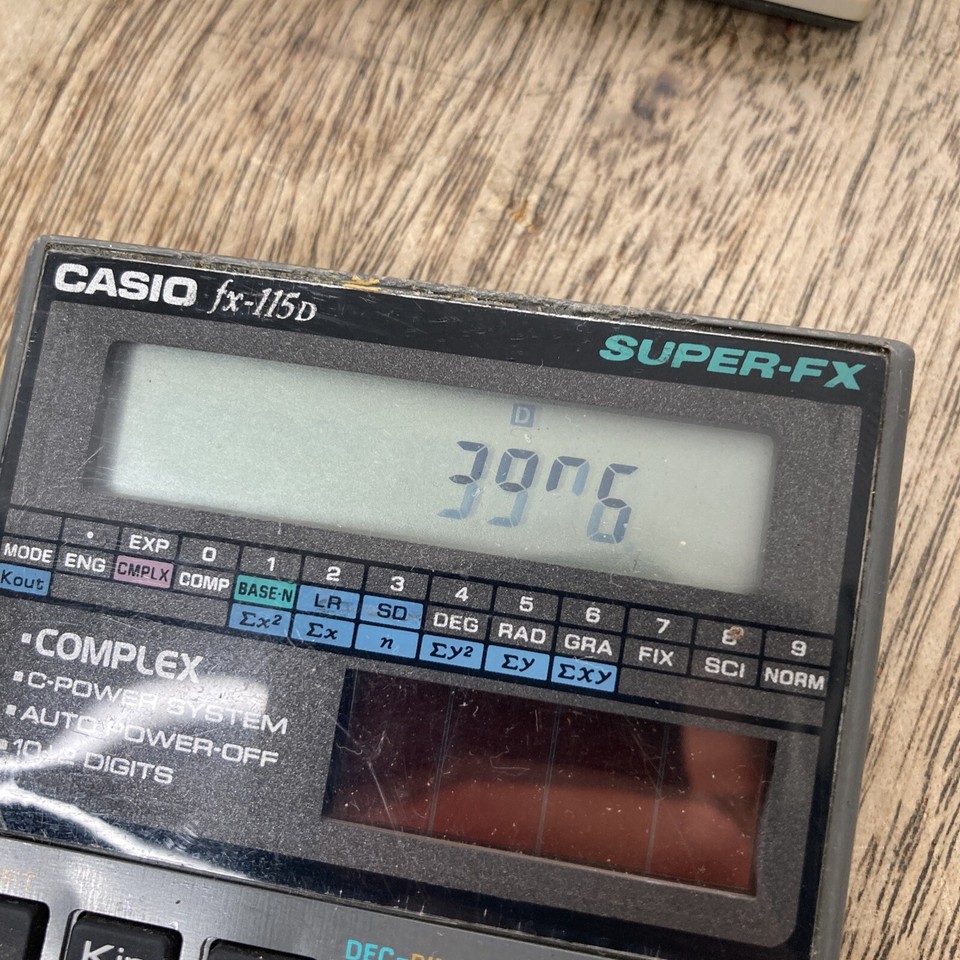 Vintage Casio fx-115D Super-FX Scientific Calculator + Sharp EL-531 - Bundle X2 | eBay UK