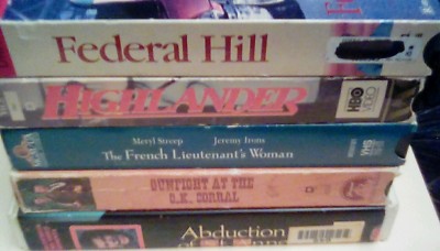 Mixed LOT of 5 VHS tapes Highlander Federal Hill The French Lieutenant ...