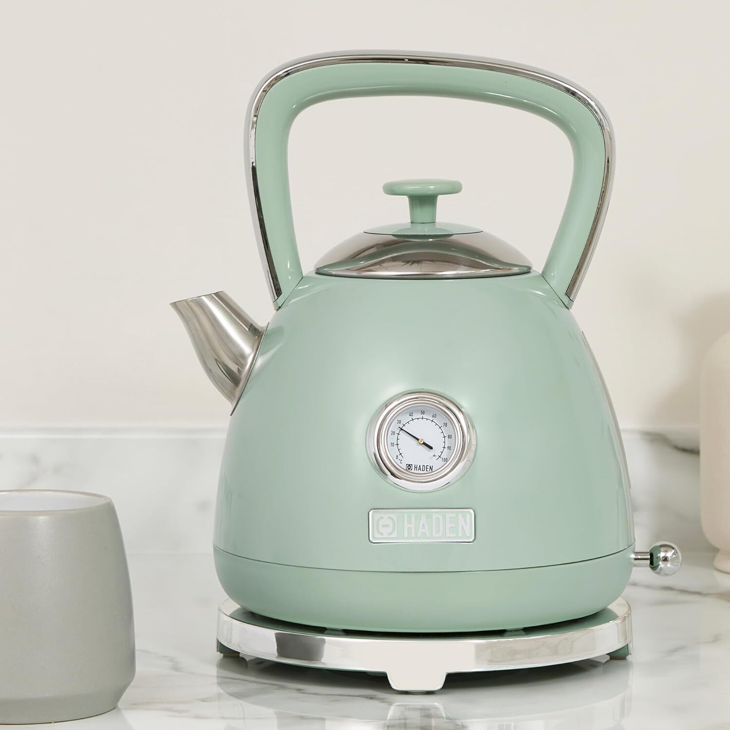 Haden Bristol Green Kettle - 1.7L Rapid Boil Electric with Concealed ...
