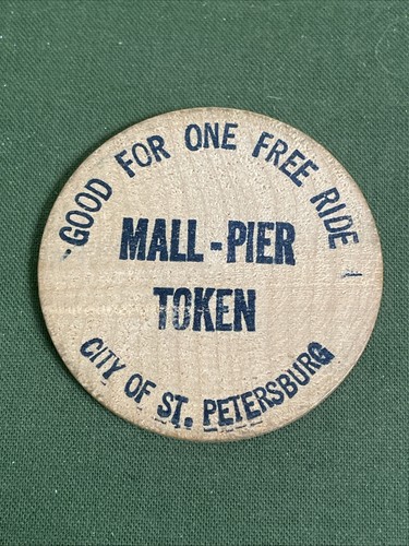 Obsolete Mall To Pier Ride 10¢ Token St. Petersburg Florida Souvenir ...