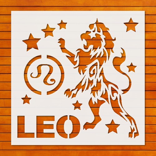 Leo Zodiac Wall Art Reusable Stencil Template for DIY Crafts ...