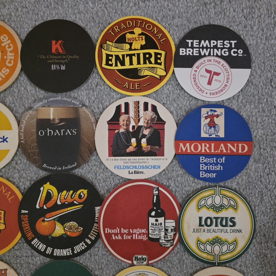 x 25 Vintage Beer Mats Job Lot Bundle 70's 80's 90's Various | eBay UK