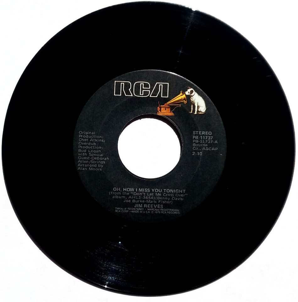 JIM REEVES - Oh How I Miss You Tonight - Vinyl 45rpm 1979 RCA Records ...