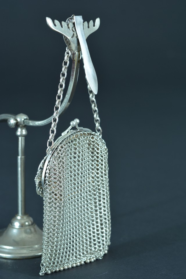 Antique Art New Filigree Jeweled Turquoise Butterfly Mesh Purse ...