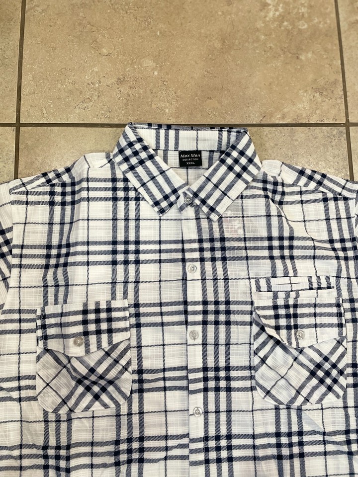 Max Men Collection Men’s Linen Printed Short Sleeve Shirts (XL - 5XL ...