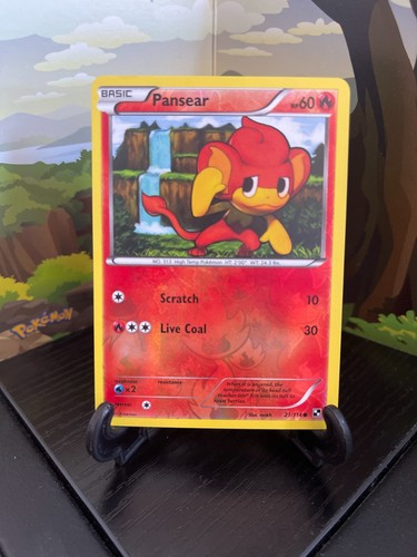 Pansear 21/114 - Black & White - Common - Reverse Holo - Pokemon Card ...