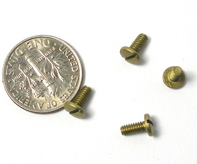 4 Aurora AFX Thunderjet TJet HO Slot Car BRASS TERMINAL TRACK SCREWS ...