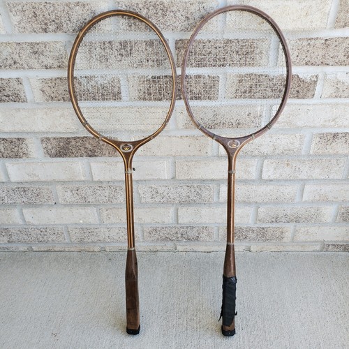 Pair Vintage Wood Pro Sports Badminton Racquets Rackets | eBay