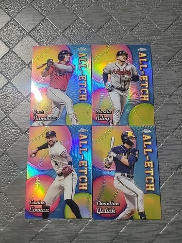 2024 TOPPS CHROME BASEBALL 4 CARD ALL-ETCH INSERT LOT | eBay