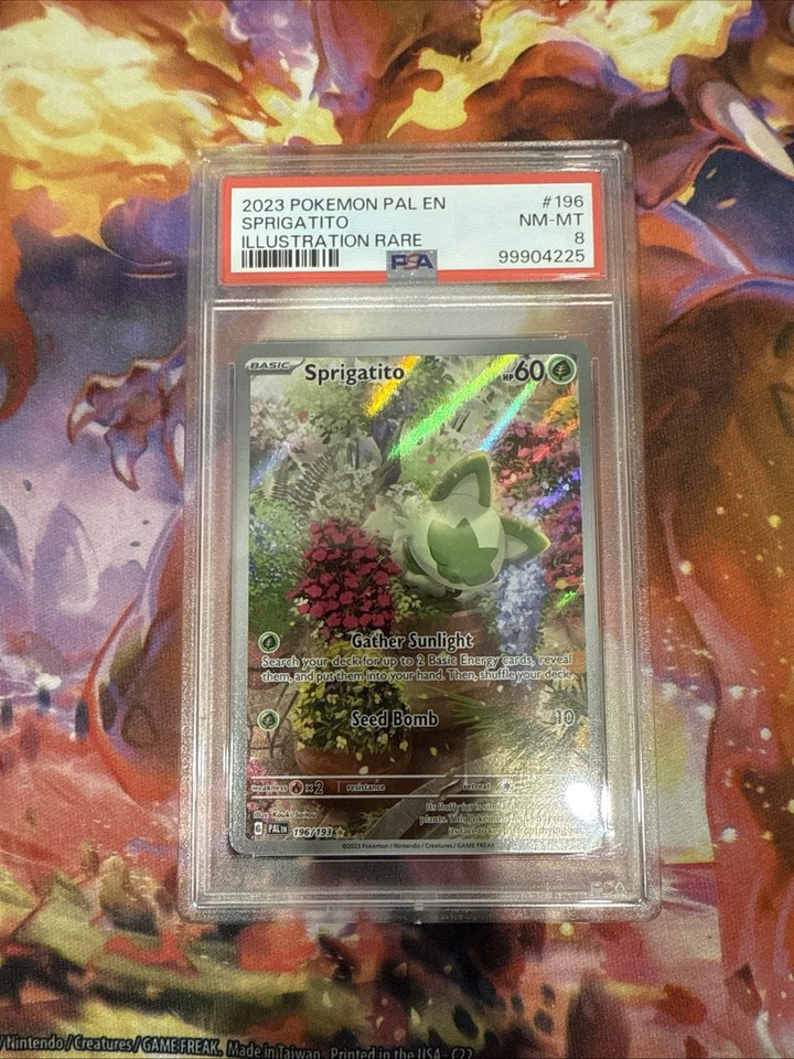 Pokémon TCG Sprigatito Scarlet & Violet - Paldea Evolved 196/193 PSA 8 ...