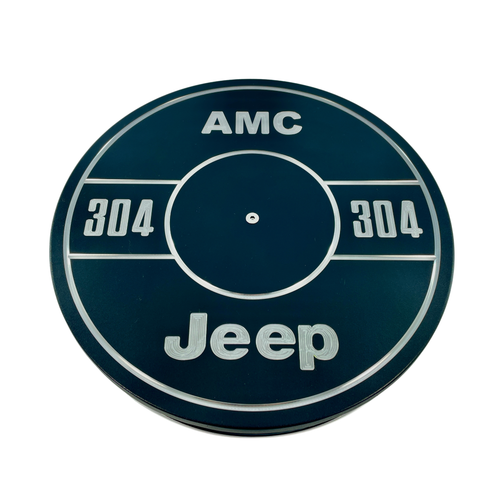 Custom Engraved Air Cleaner Lid 14" Round Fits Jeep CJ AMC 304 V8 ...