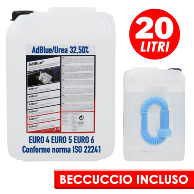 AdBlue 20 LITRI additivo ISO 22241-1 mercedes audi bmw Volkswagen ad ...
