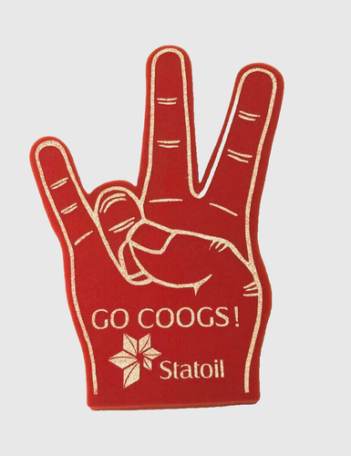 $35 Houston Cougars NCAA Vintage 90s Red Foam Hand Statoil Finger Go ...
