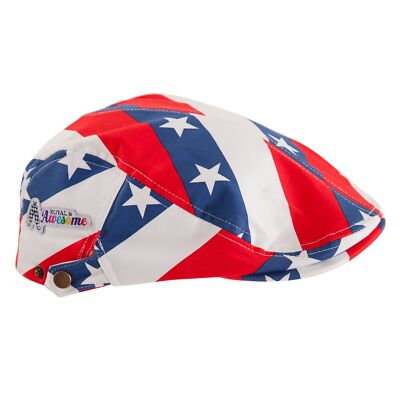 Royal and Awesome Golf Hat Men`s Pars and Stripes American USA Flag Flat Cap | eBay