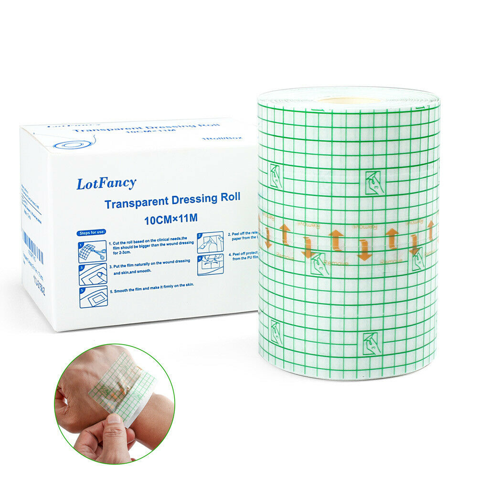 Transparent Film Dressing Roll Sterile Adhesive Tape For Minor Burns ...