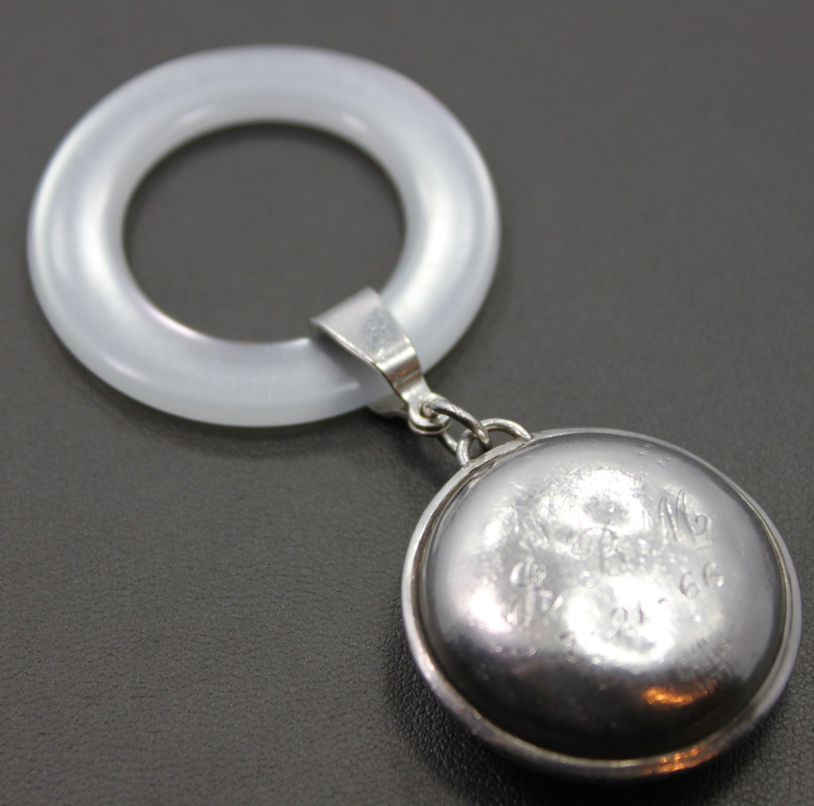 Lunt Sterling Silver Teething Ring Baby Rattle | eBay