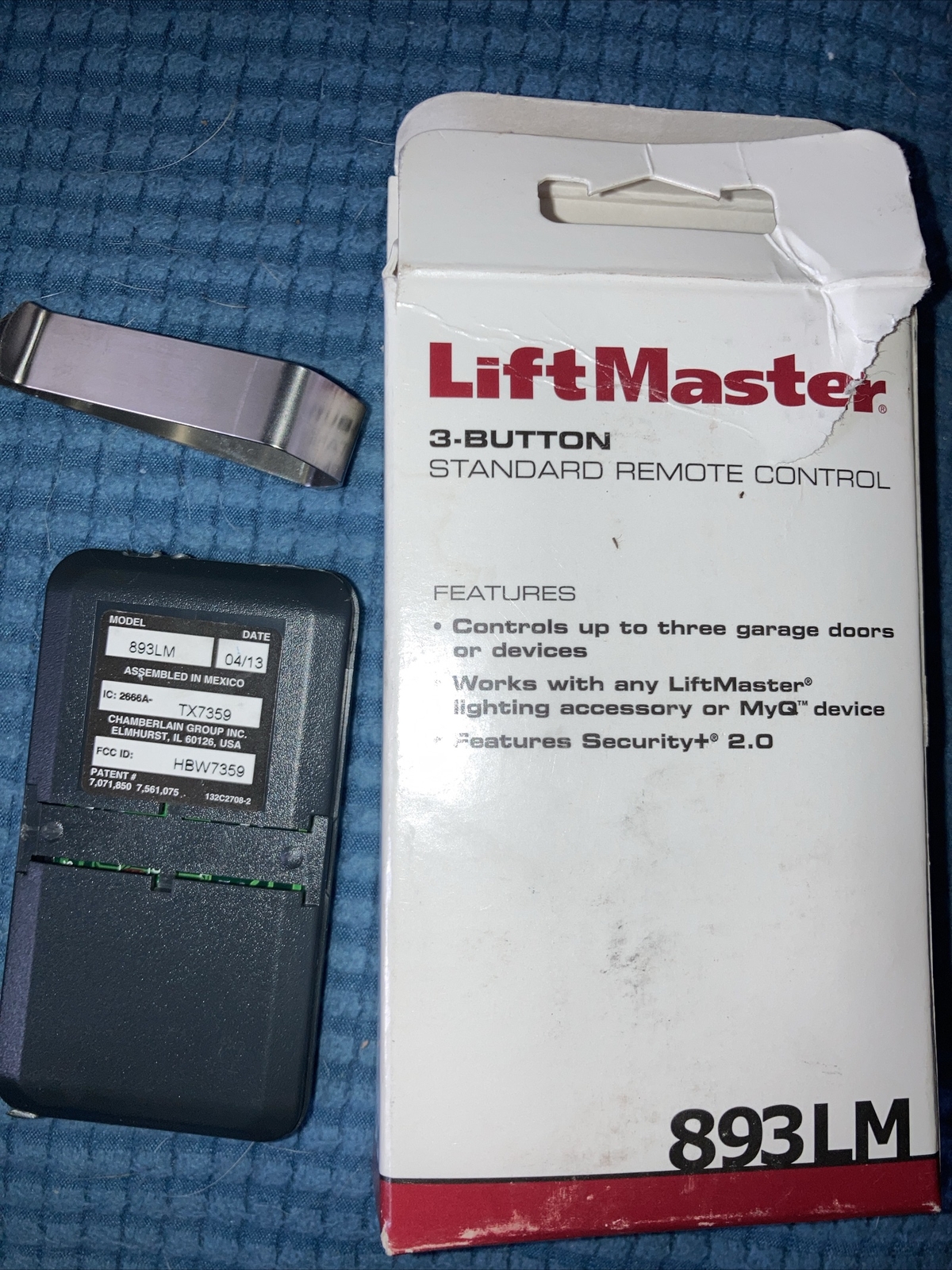 LiftMaster 893LM 3 Button Garage Door Opener Remote Control NEW OEM | eBay