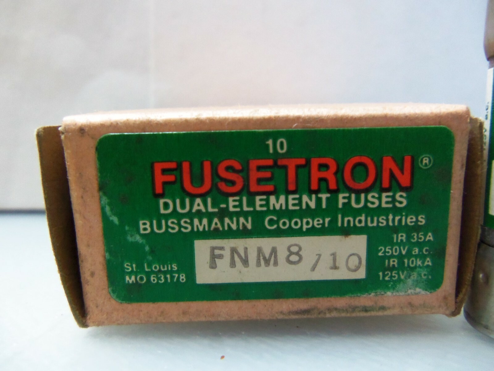 New Lot Bussmann Fusetron FNM-8/10 Amp Fuses 125V NIB | eBay