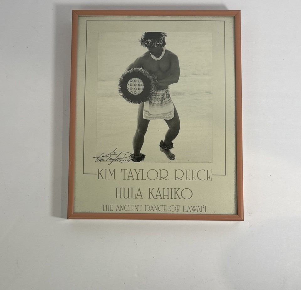 Lot of 2 Kim Taylor Reece Art Hula Kahiko framed hawaii Photo Prints ...