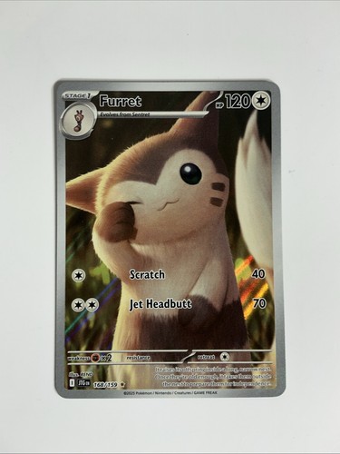 Furret 168/159 Sv09: Journey Together Holo Pokémon Illustration Rare ...