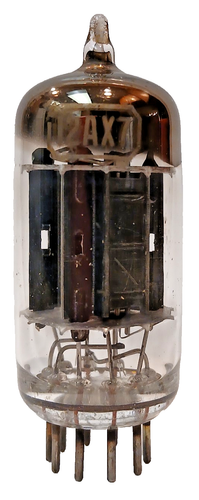 TESTED GAIN (92.7, 98.9) RCA 12AX7 TUBE LONG BLACK PLATE SQUARE ***LOW ...