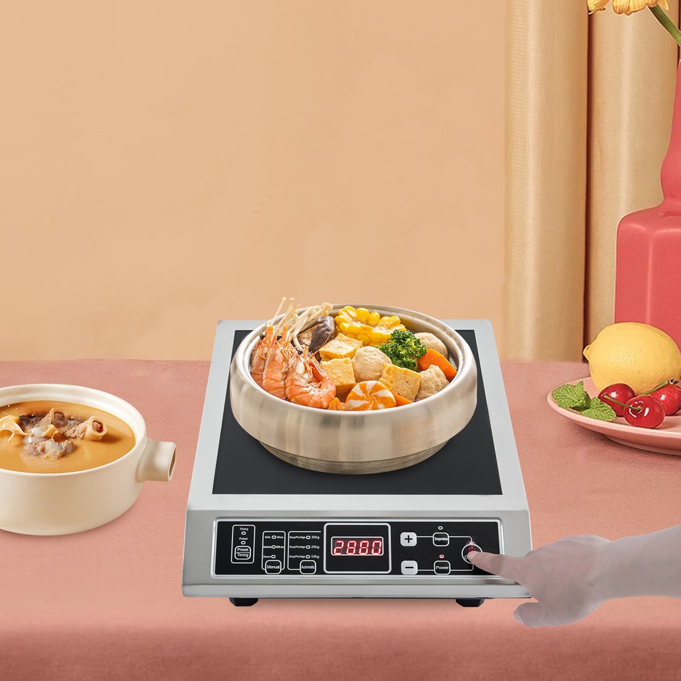 3500W Portable Kitchen Countertop Induction Cooktop Burner Electric Hot ...