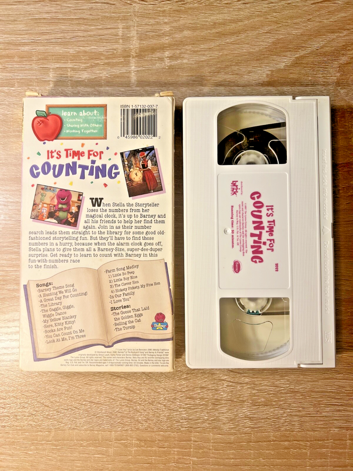 Barney It’s Time For Counting VHS Classic Collection 1997 Kids Learning ...