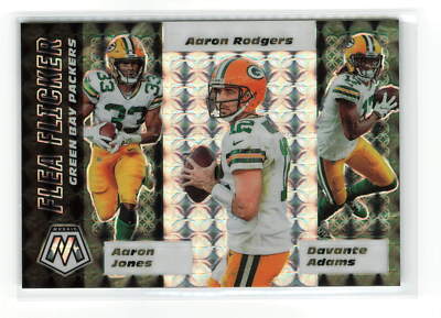 AARON RODGERS DAVANTE JONES #ff8 2020 PANINI MOSAIC PACKERS SILVER FLEA ...