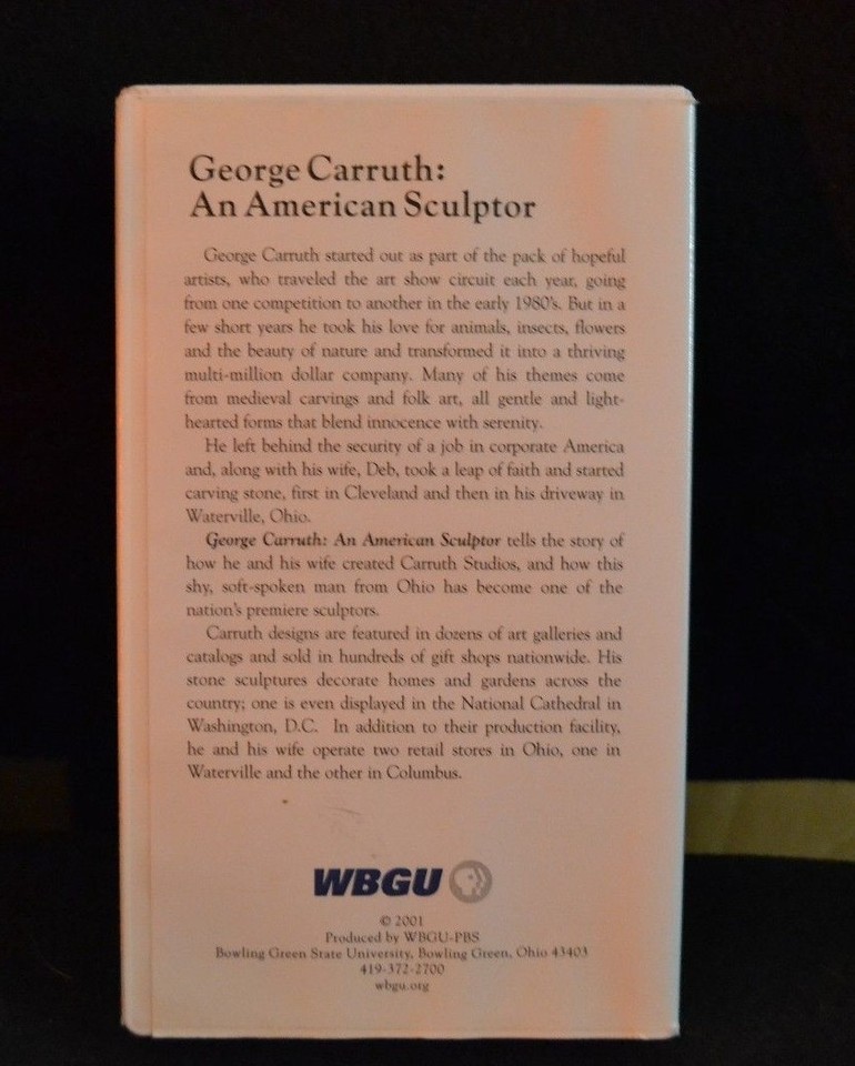 George Carruth American Sculptor VHS Stone Garden Sculptures WBGU PBS ...