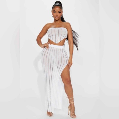 NWT Nova HOT 2 piece White skirt Set | eBay