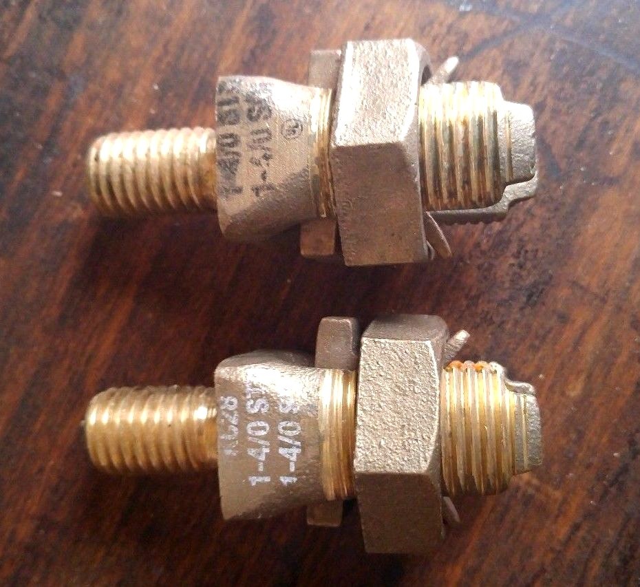 Burndy KC23 1-40 STR 1-40/0 SDI Copper Cable Connector to post Lot of 2 ...