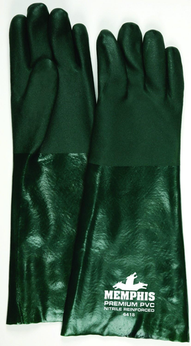 6418 Memphis 18" Premium Double Dipped PVC Nitrile Reinforced Gloves ...