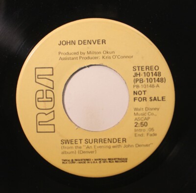 Country Promo Nm! 45 John Denver - Sweet Surrender / Sweet Surrender On Rca | eBay