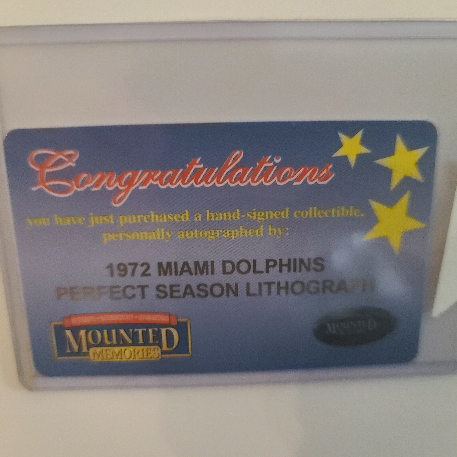 1972 Miami Dolphins Perfect Season Lithograph | eBay